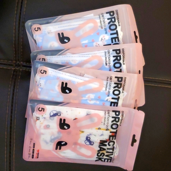 Source Unknown | Other | Four Sets Of Kids Masks 5 Pieces Per Pouch 2 ...